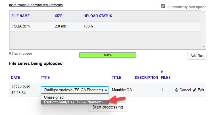 Radiation/Lightfield Coincidence (FSQA) – Standard Imaging