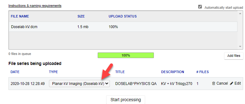 Planar kV Imaging (Doselab kV) – Standard Imaging